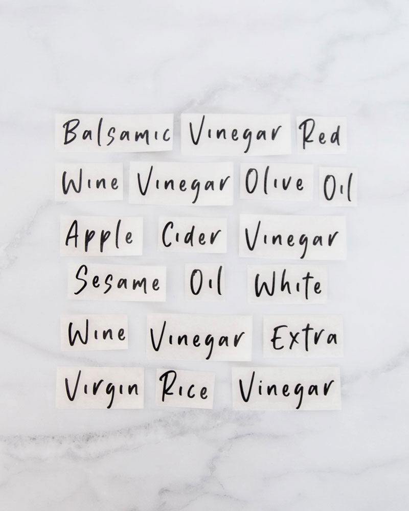 Oil Bottle Labels Set (regular) | The Home Label